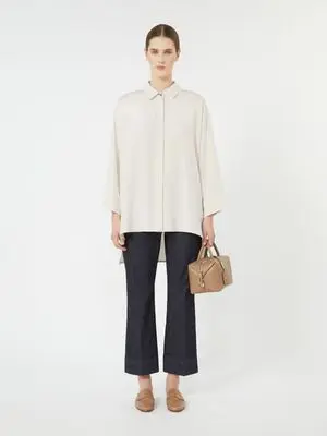 Max Mara Oversized Crepe De Chine Shirt