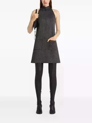 COURREGES High-neck Sleeveless Dress - Grey