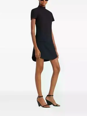 COURREGES High-neck Short-sleeve Dress - Black