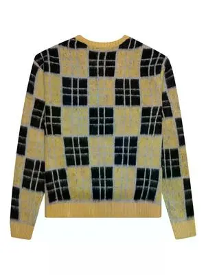 AWAKE NY Checked Mohair Sweater - Yellow