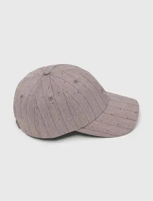 Maje Cotton Cap With Rhinestones - Light Grey