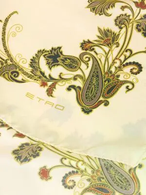 Etro Paisley-print Pocket Square - Neutrals