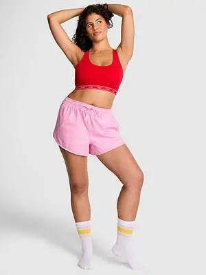 Pink Loose Fit Shorts For Women
