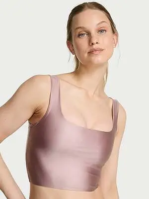 Victoria's Secret Vsx Glossytechâ¢ Square-neck Bra Top - Red