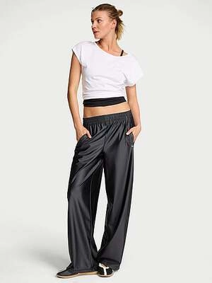 Victoria's Secret Vsx Glossytech™ Wide-leg Pant - Black