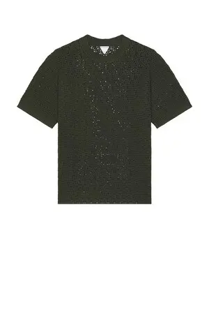 Bottega Veneta Cotton Crochet Knit Tee - Shrub