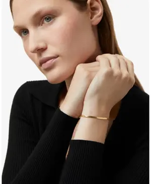 ANA LUISA Stainless Steel Atlas Herringbone Bracelet