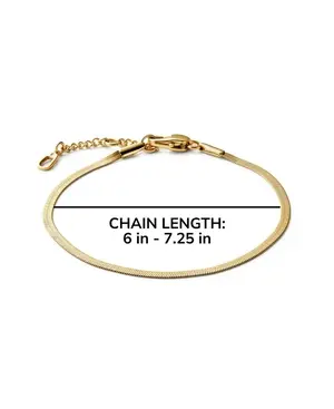 ANA LUISA Stainless Steel Atlas Herringbone Bracelet