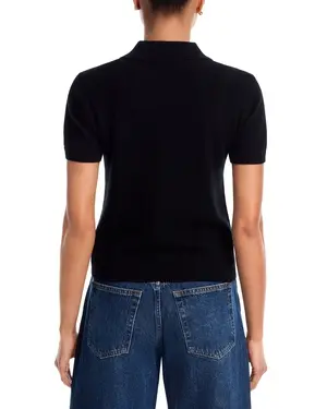 Aqua 100% Cashmere Polo Sweater
