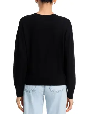 Aqua 100% Cashmere Ilny Crewneck Sweater