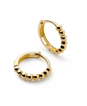ANA LUISA Small Beaded Hoop Earrings - Gold