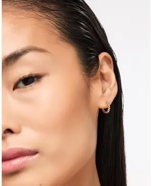 ANA LUISA Small Beaded Hoop Earrings