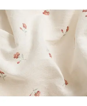 PIGLET IN BED Posy Bud Linen Blend Duvet Cover - Pearl