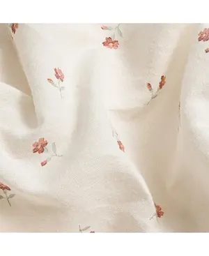PIGLET IN BED Posy Bud Linen Blend Pillowcase Pair - Pearl
