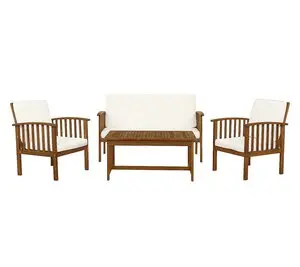 LINON Home Caneel 4-piece Outdoor Chat Set
