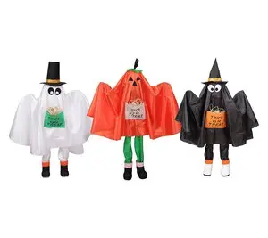 NORTHLIGHT Pumpkin & Bat Halloween Figures 36' Of 3 - One-color