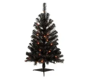 NORTHLIGHT Prelit Noble Spruce Halloween Tree 3 - One-color