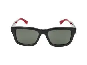 Gucci Acetate Full Rim Sunglasses - Black Green Grey