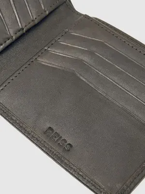 REISS Cabot Grained Leather Wallet