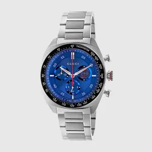 Gucci Interlocking Chronograph Watch - Silver