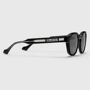 Gucci Oval Frame Sunglasses - Black