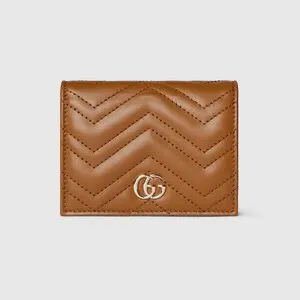 Gucci Gg Marmont Small Wallet Leather - Brown