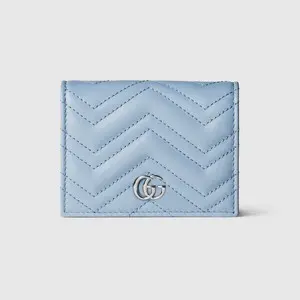 Gucci Gg Marmont Small Wallet Leather - Blue