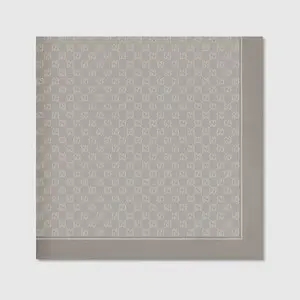 Gucci Laminated Printed Silk Twill Carr - Grey