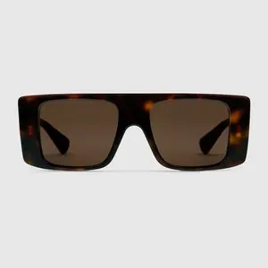 Gucci Rectangular Frame Sunglasses - Brown