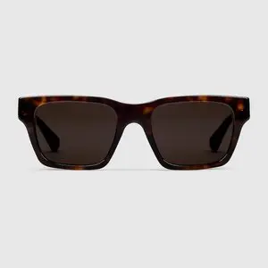 Gucci Rectangular Frame Sunglasses - Brown