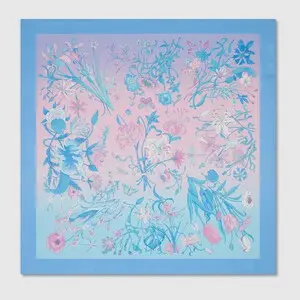 Gucci 90 X 90 Project Printed Silk Carré Silk - Blue