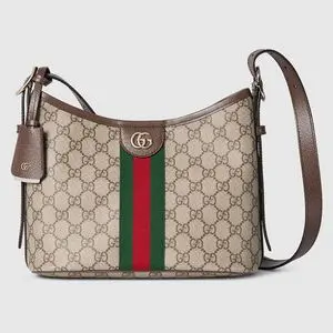 Gucci Ophidia Small Shoulder Bag Gg Canvas - Beige