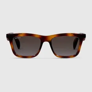Gucci Rectangular Frame Sunglasses - Brown
