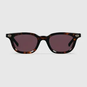 Gucci Oval Frame Sunglasses - Brown