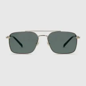 Gucci Specialized Fit Rectangular Sunglasses - Gold