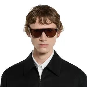 Gucci Rectangular Frame Sunglasses - Brown