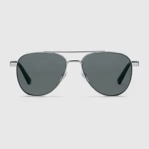 Gucci Aviator Frame Sunglasses - Silver