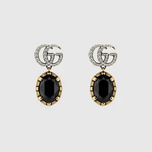 Gucci Gg Marmont Crystal Earrings - Crystals
