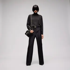 Gucci Gg Marmont Thin Belt - Black