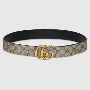 Gucci Gg Marmont Reversible Belt - Beige
