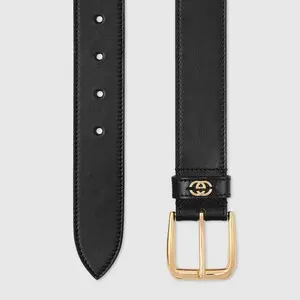 Gucci Belt With Interlocking G Detail - Black