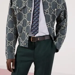 Gucci Belt With Interlocking G Detail - Black