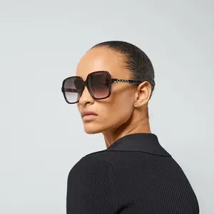 Gucci Rectangular Frame Sunglasses - Brown