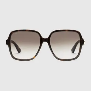 Gucci Rectangular Frame Sunglasses - Brown