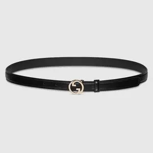 Gucci Blondie Thin Leather Belt - Black