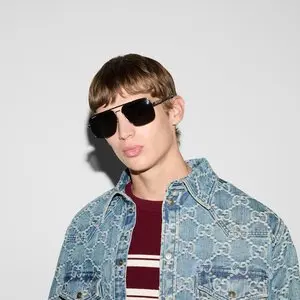 Gucci Navigator Frame Sunglasses - Black