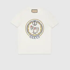 Gucci Cotton Jersey T-shirt With Interlocking G - White