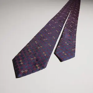 Gucci Gg Silk Jacquard Tie - Blue