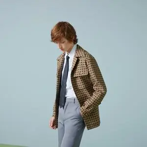 Gucci Gg Silk Jacquard Tie - Blue