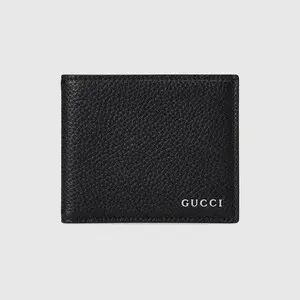 Gucci Bi-fold Wallet With Logo Leather - Black